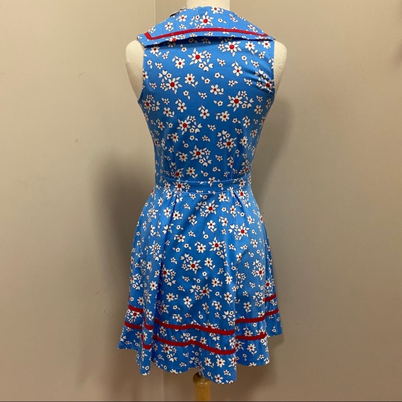 Voodoo Vixen | Dresses | Voodoo Vixen Daisy Flare Dress Blue Floral 5s ...